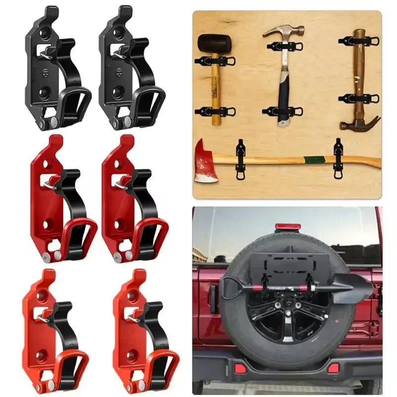 2-4PCS Tool Fixing Bracket Wall Mounting Bracket Shovel Ax Quick Relea ...